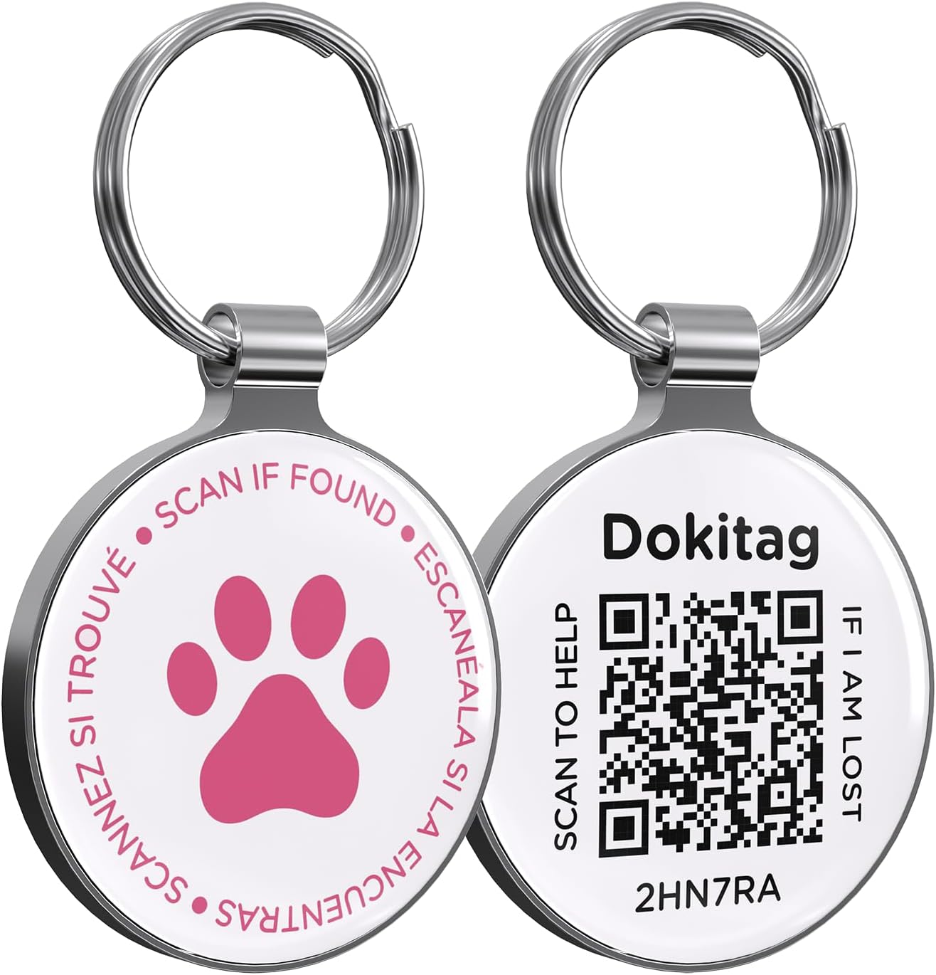 Amazon.com : Dokitag QR Code Pet ID Tag,QR Code Dog Tag， Dog ID Tag,Pet ...