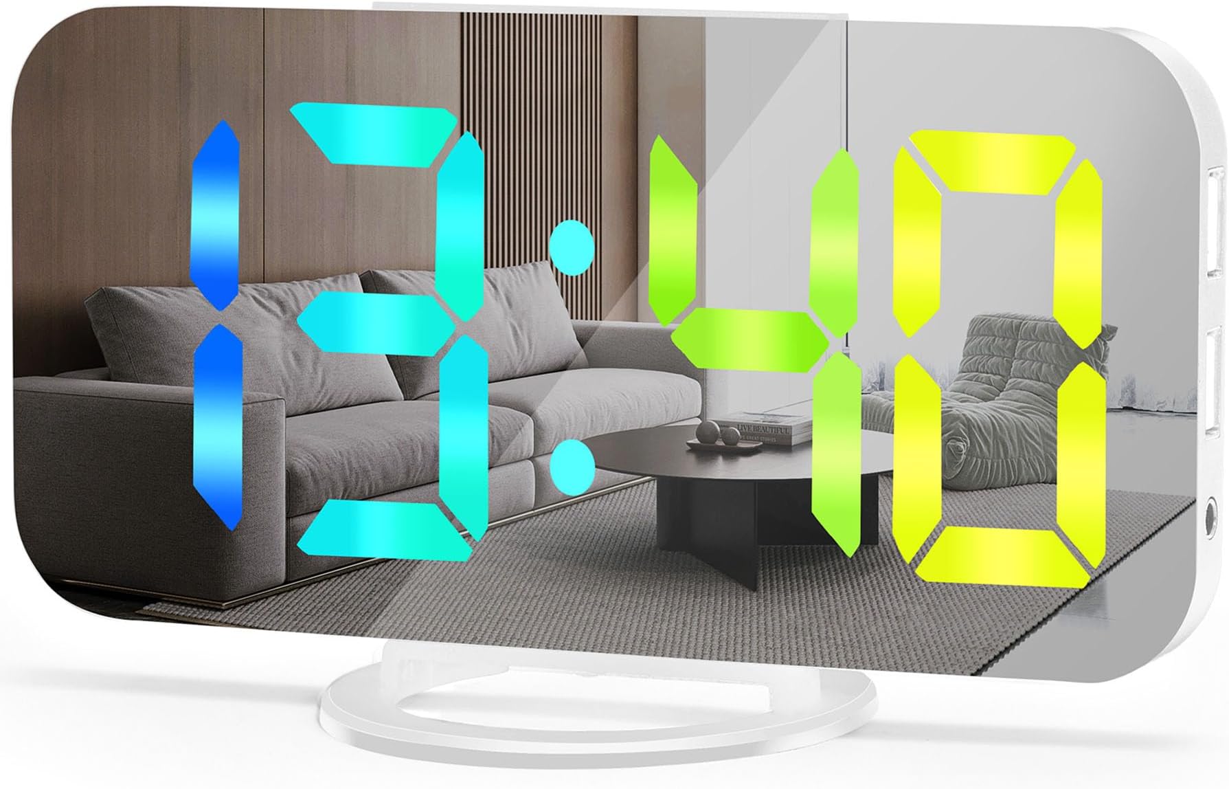 Amazon.com: U-pick Digital Alarm Clock, LED RGB Colorful Clocks for ...