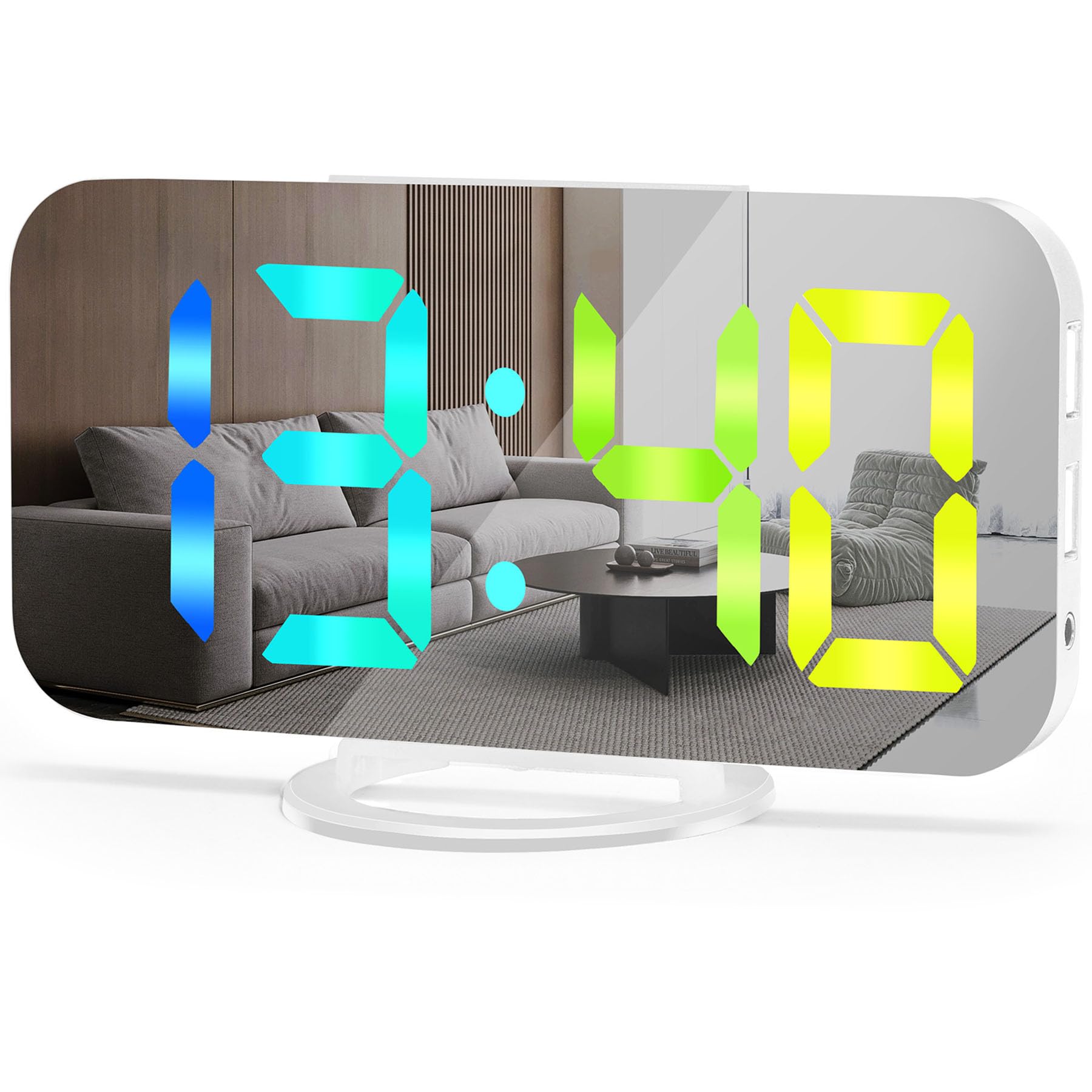 Snapklik.com : U-pick Digital Alarm Clock, LED RGB Colorful Clocks For ...