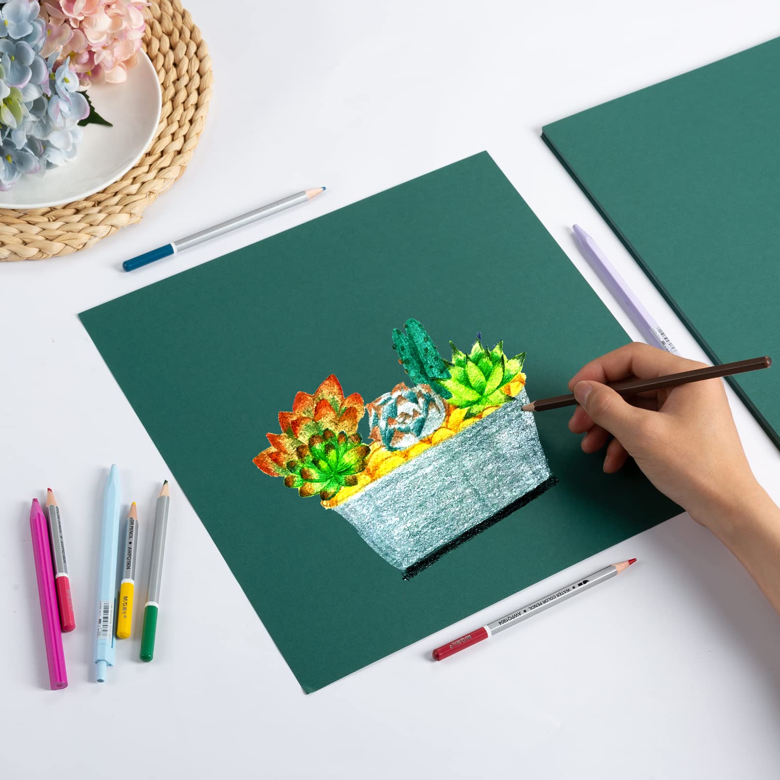 Snapklik.com : 100 Pack Thick Paper Cardstock Blank Heavy Cards Stock ...