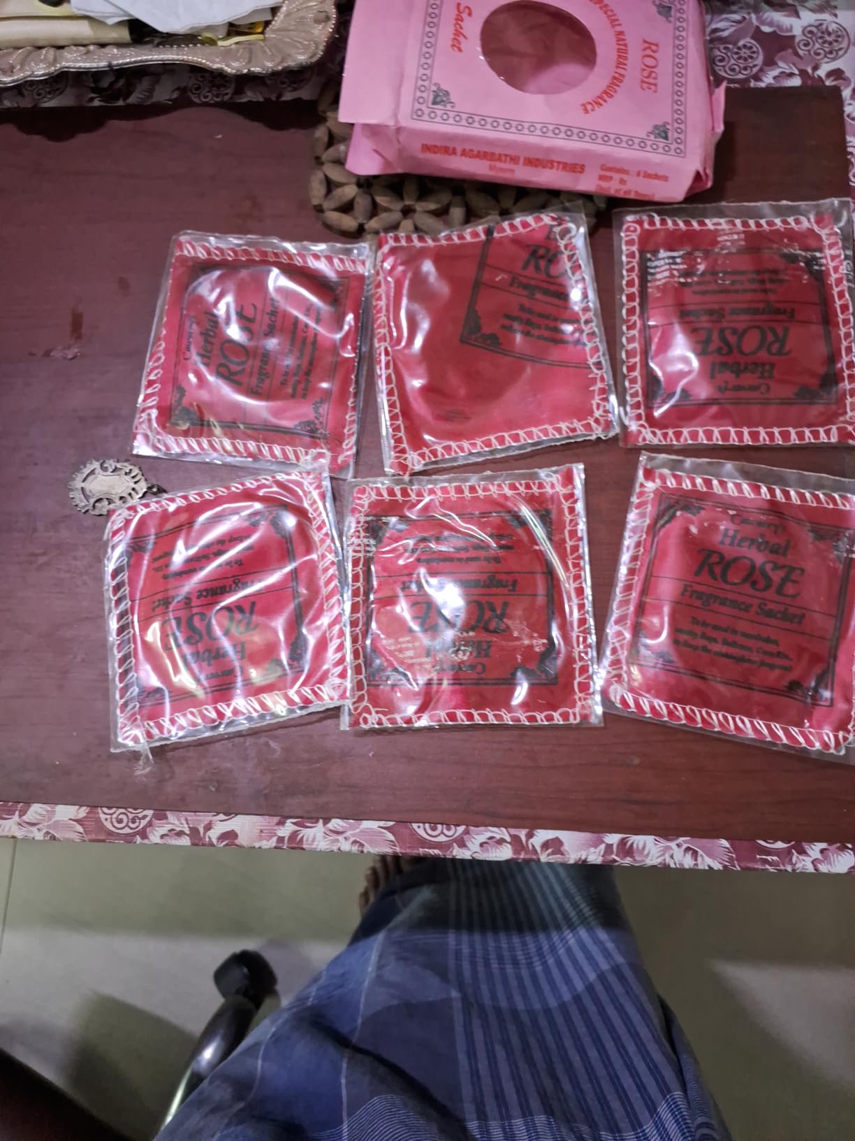 Mysore Rose Fragrance Sachet Powder - 6 Nos | Rose Sachets For Your ...