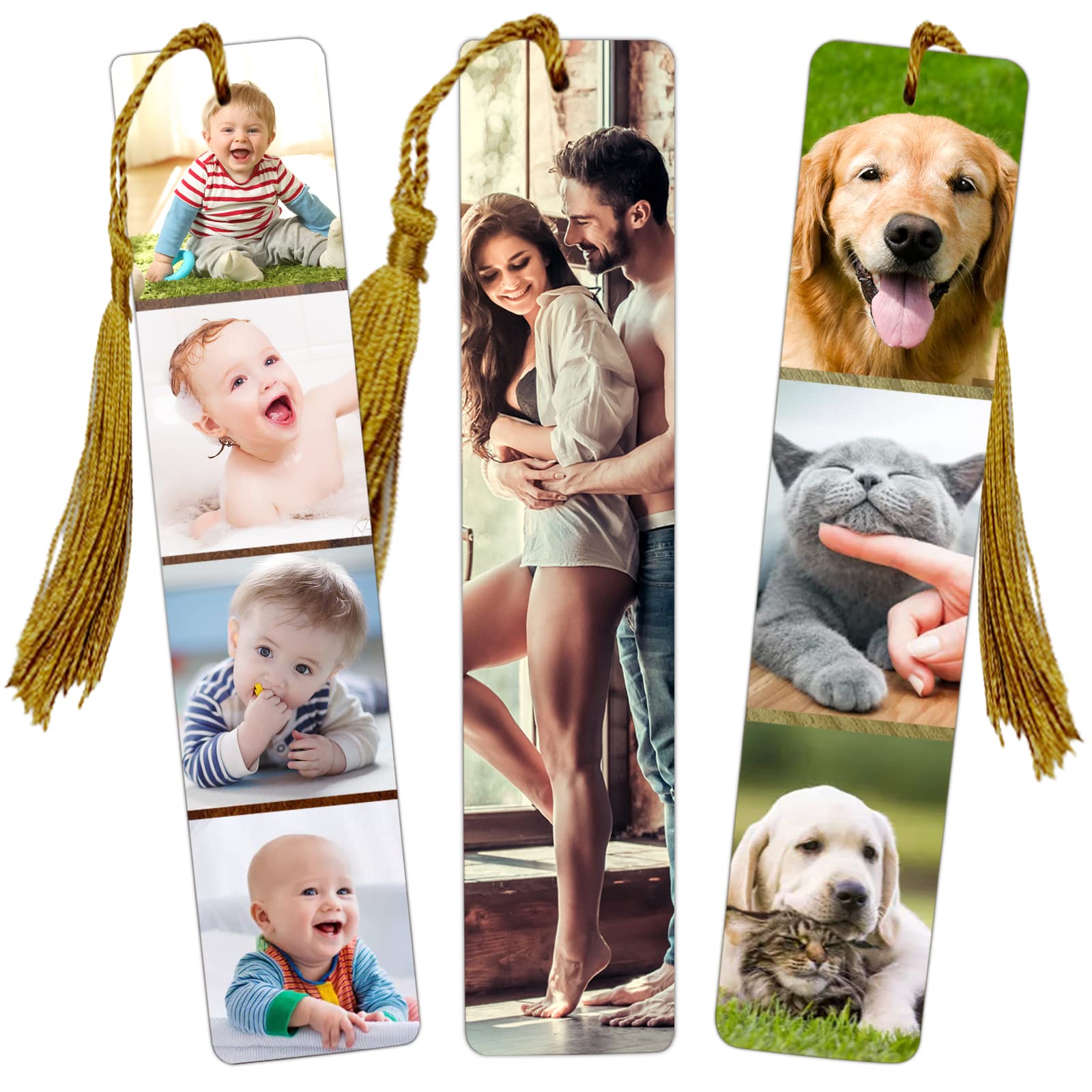 Amazon.com: Personalized Bookmarks with Picture Text - Wooden Custom ...
