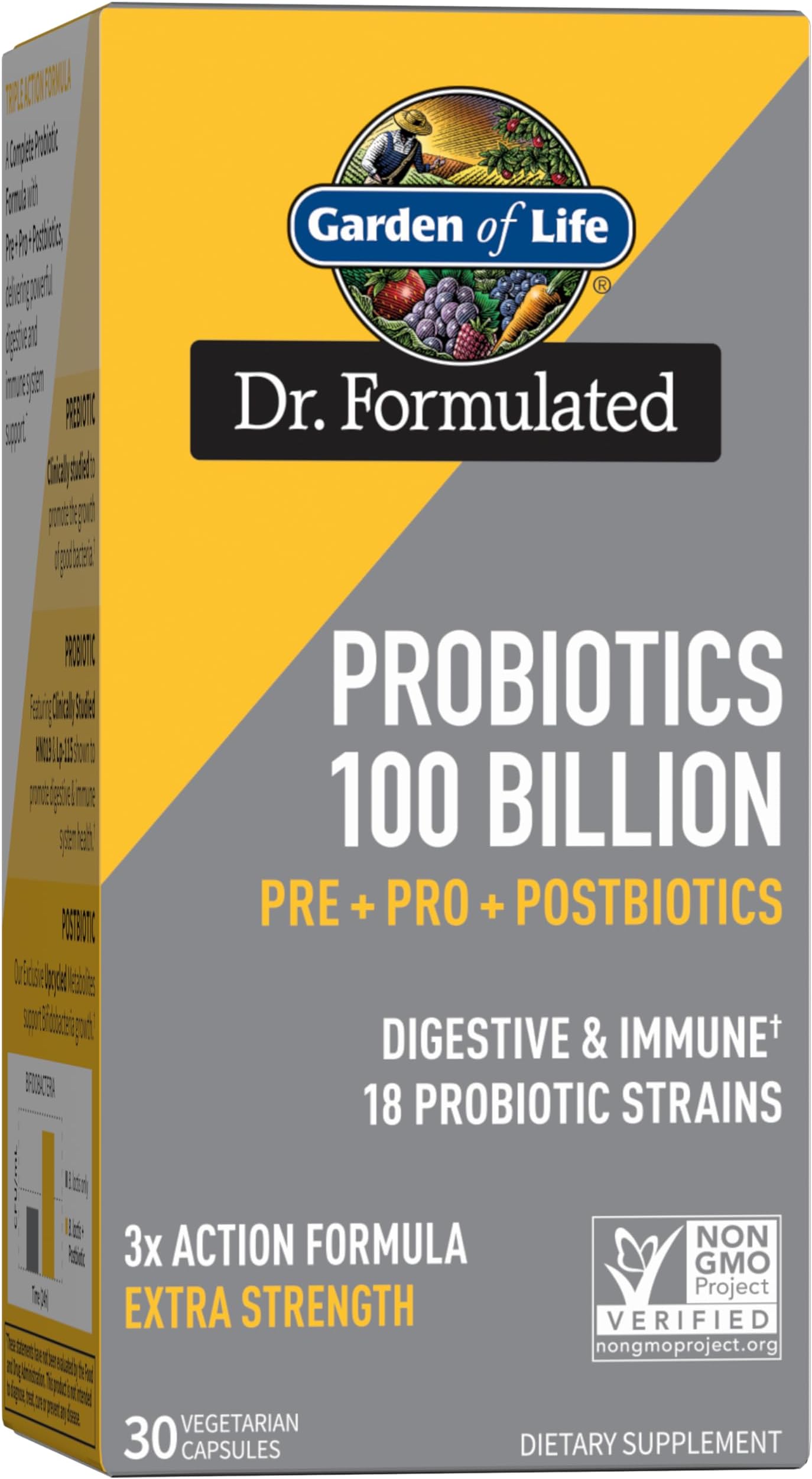 Amazon.com: Raw Probiotics - 100 Billion CFU, Shelf Stable, 30 Capsules ...