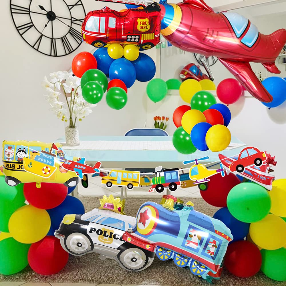 Transportation Party Decorations for Boys, 49PCS Construction Happy ...