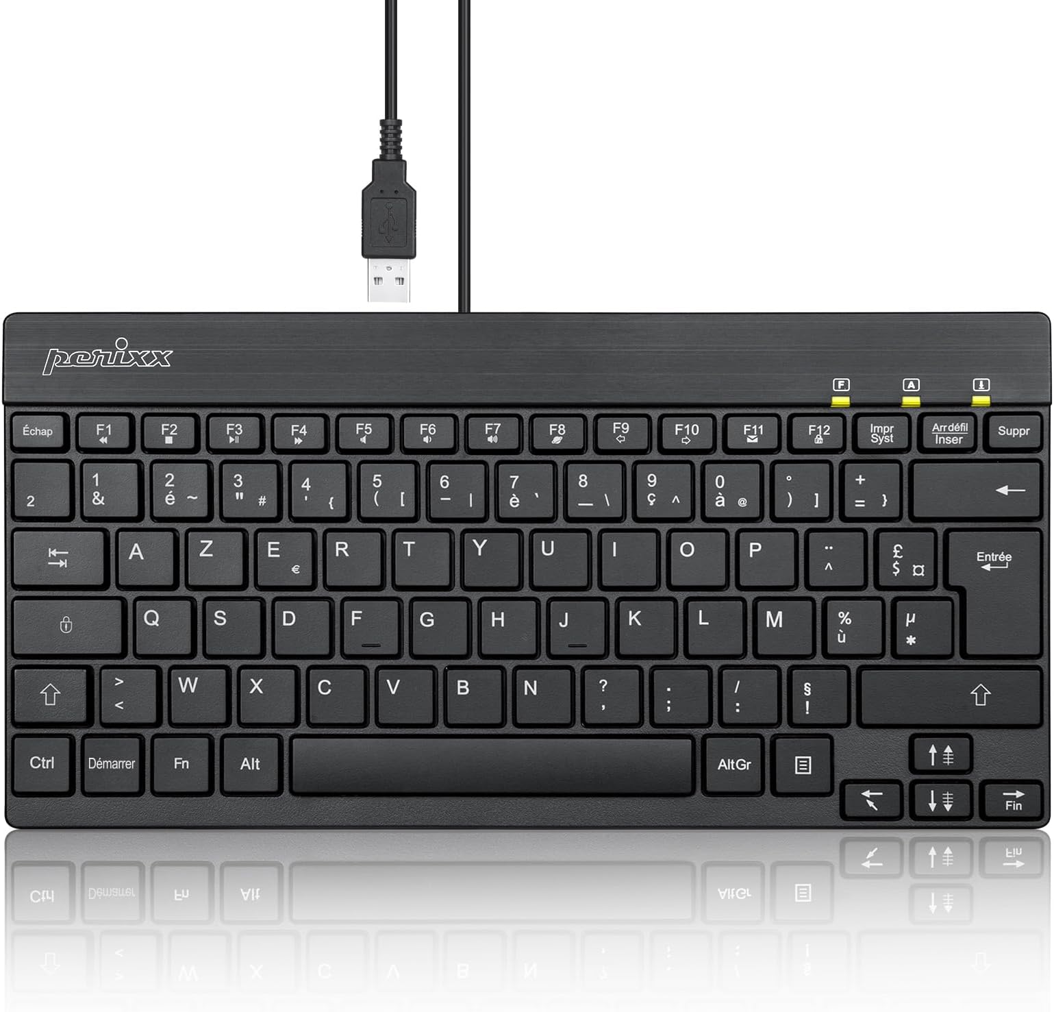 UNYKAch KB 302 Mini clavier USB QWERTY Noir - Claviers (Mini, USB, Clavier à membrane, QWERTY ...