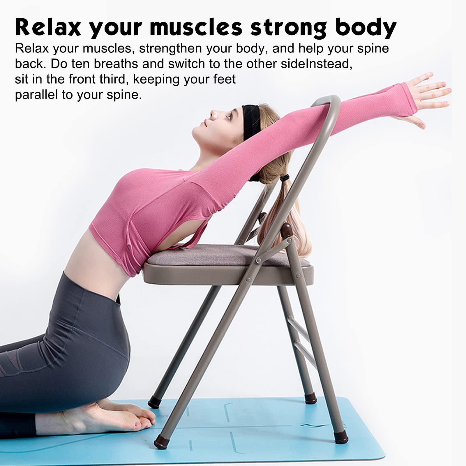 Yoga Auxiliary Chair Backless Yoga Chair Portable Folding Yoga Chair ...