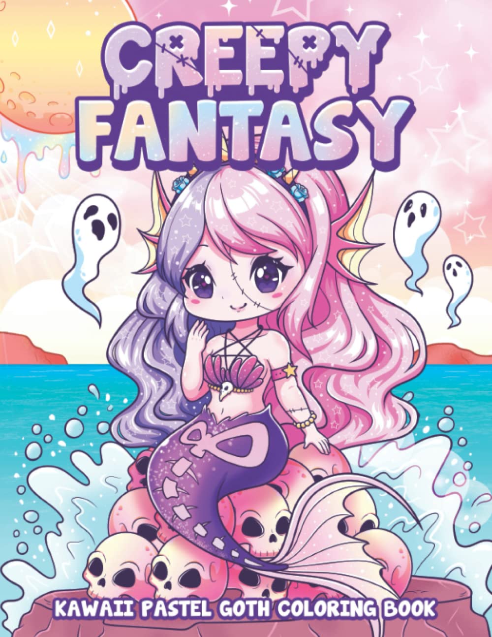 Snapklik.com : Creepy Fantasy Kawaii Pastel Goth Coloring Book: Cute ...