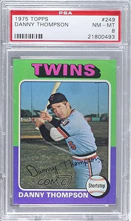 Amazon.com: Danny Thompson PSA GRADED 8 (Baseball Card) 1975 Topps ...
