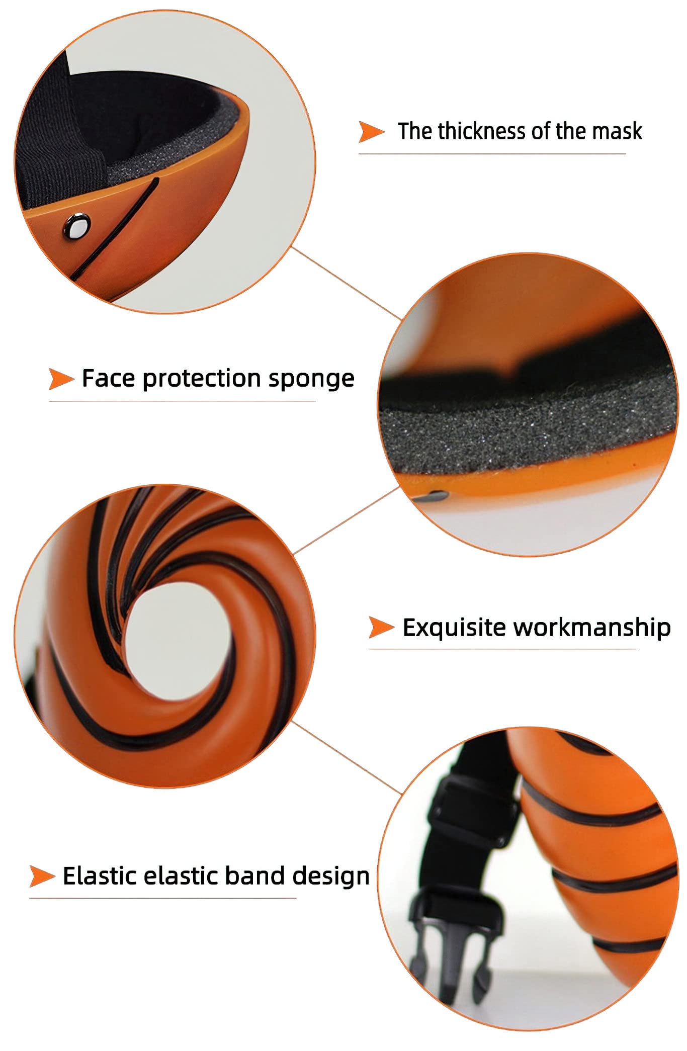 Obito Mask Cosplay Mask Halloween Christmas Party Costume Dress Up Prop ...