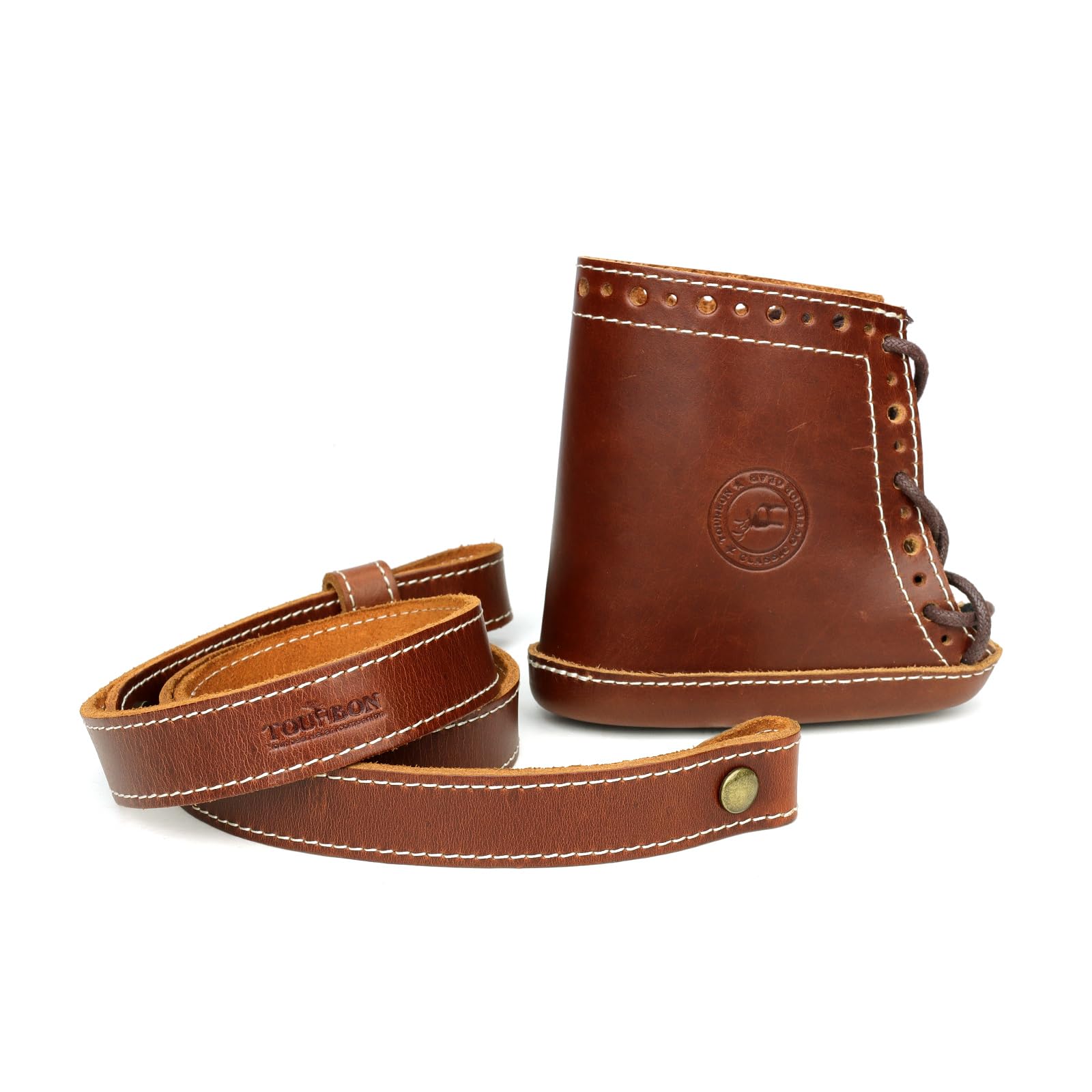 Amazon.com : TOURBON Leather Hunting Sling Shotgun Rifle Recoil Pad ...