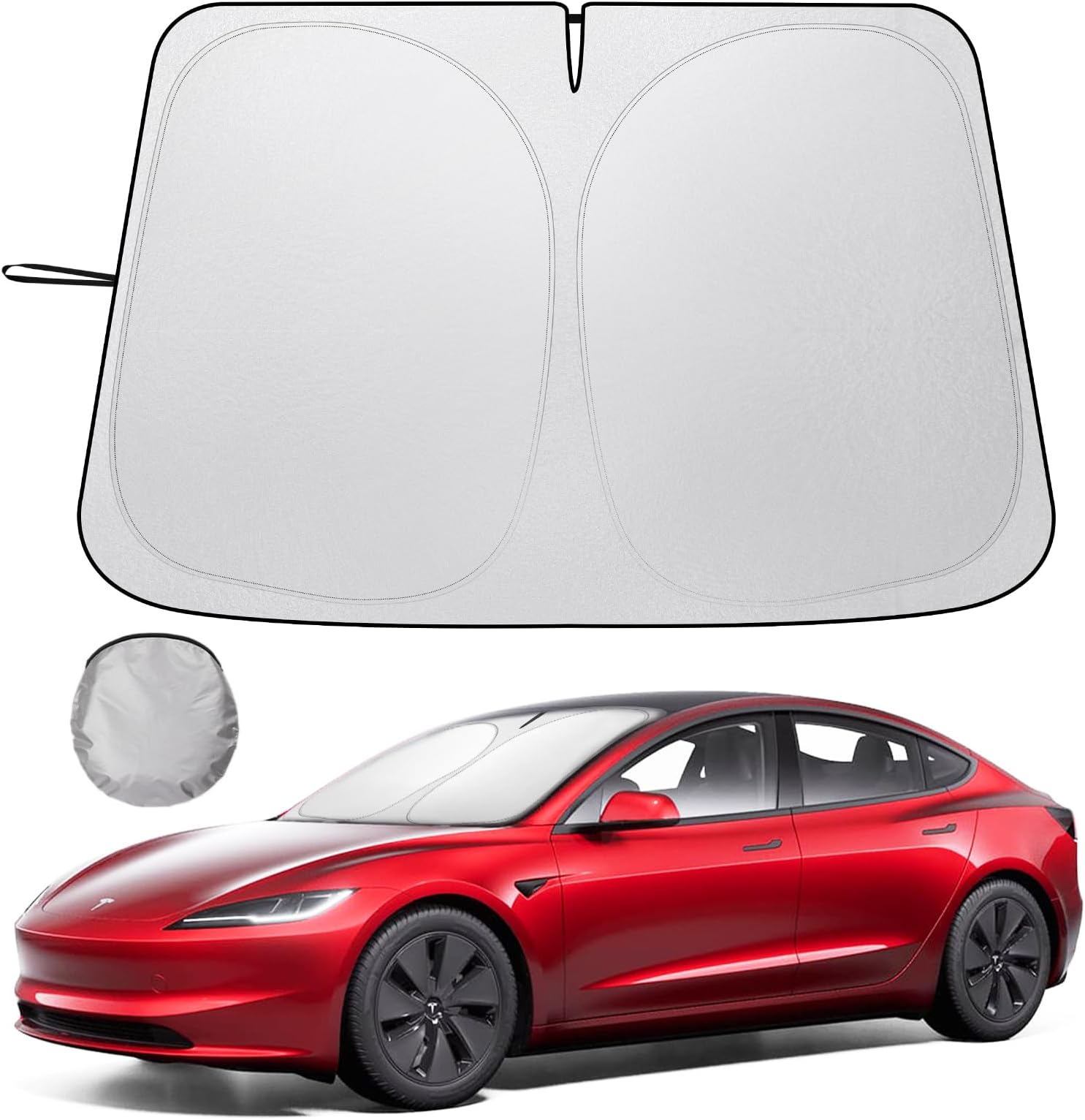 Amazon.com: 2026 Windshield Sun Shade for Tesla Model Y & Model 3 ...