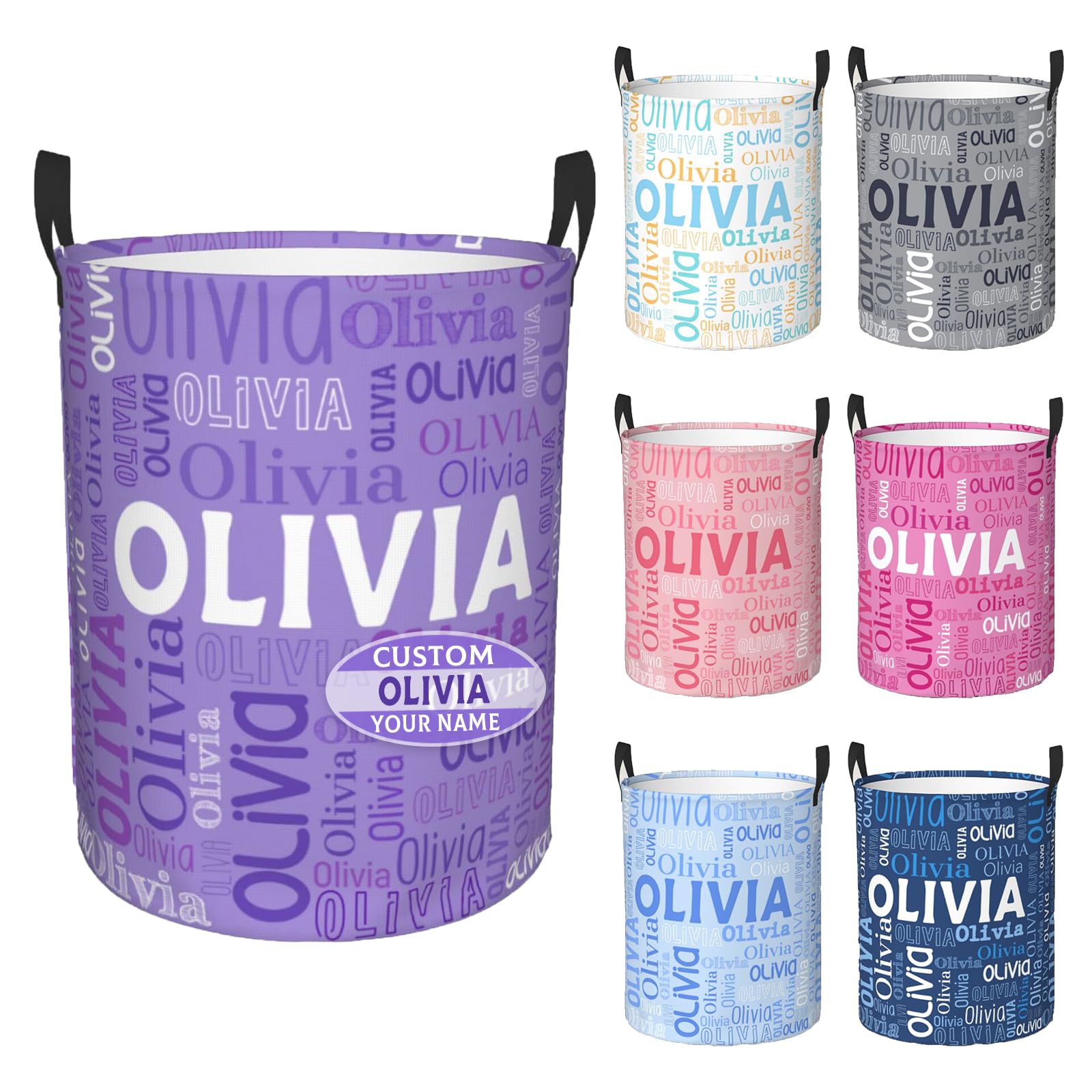 Amazon.com: Custom Name Laundry Hamper, Personalized Dirty Clothes ...