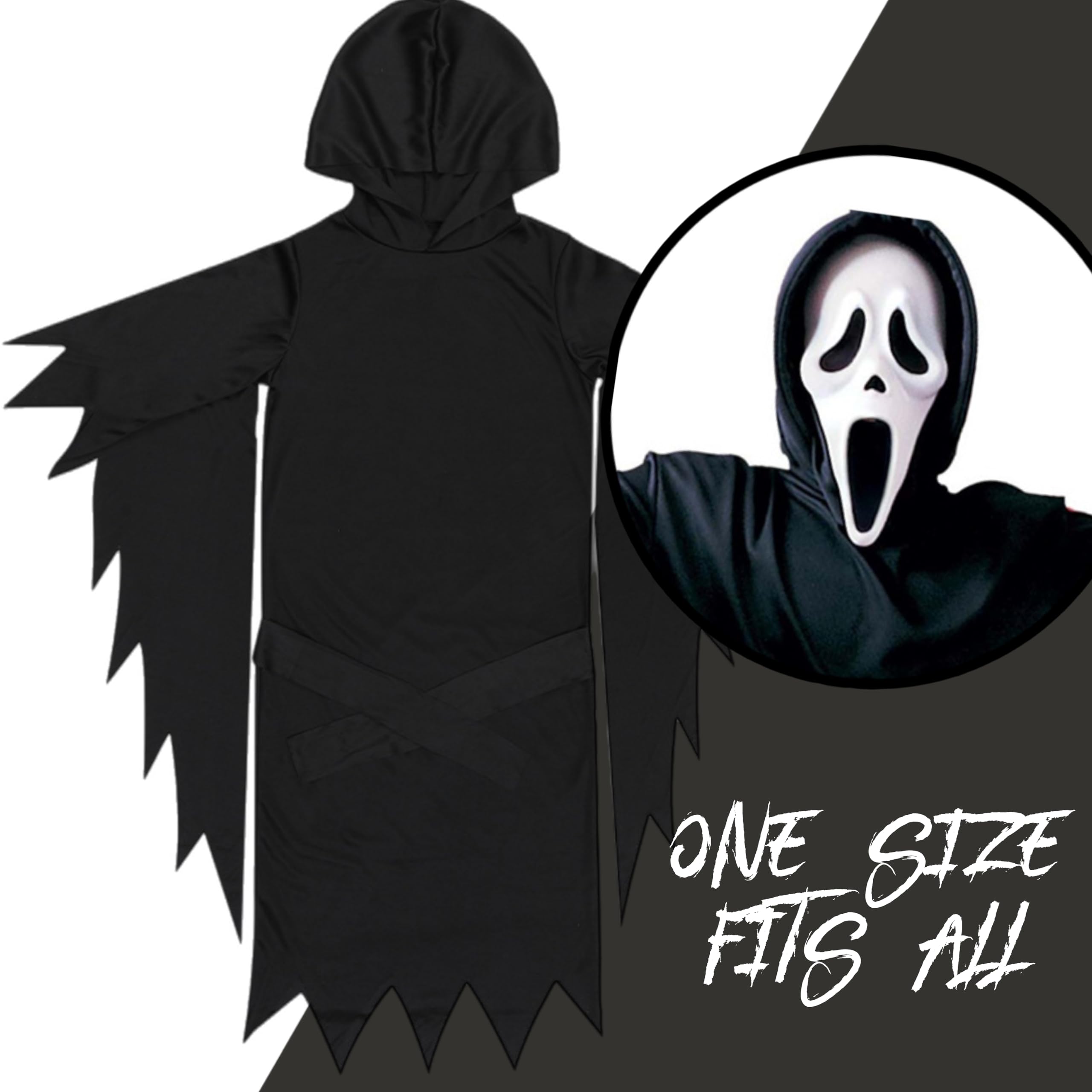 eBoutik – Horror Movie Ghost Face Adult Halloween Costume – Terrifying ...