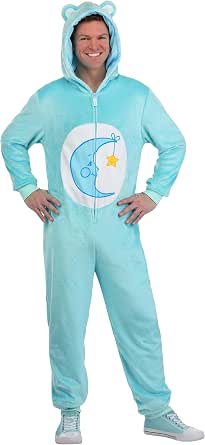 Amazon.com: Adult Care Bears Bedtime Bear | Blue Fleece Costume ...