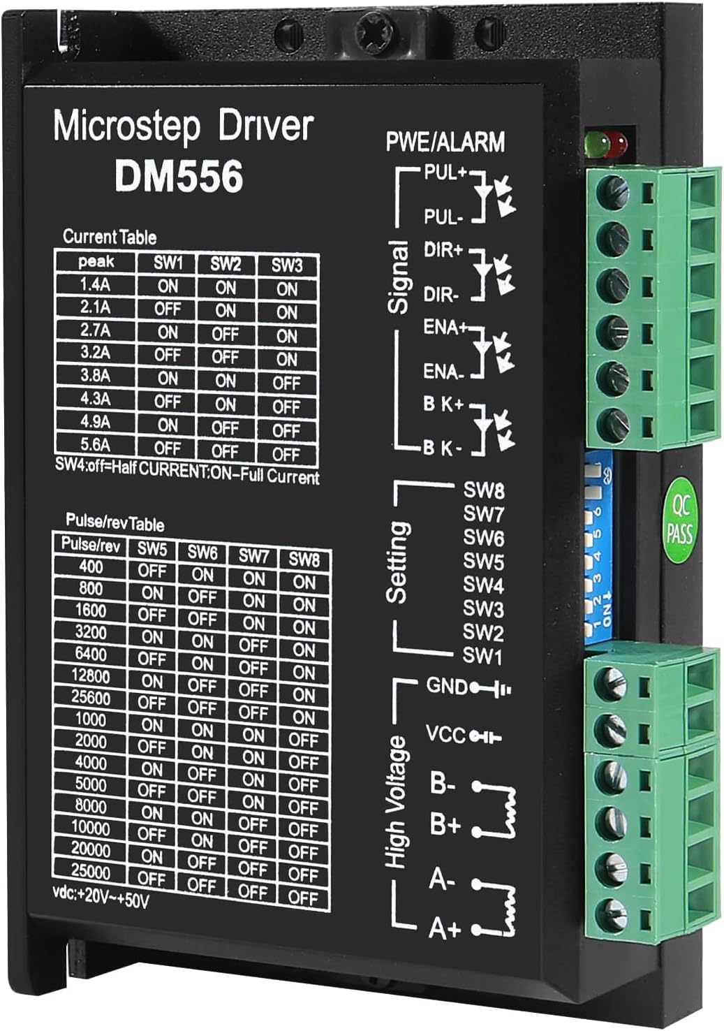 DM542 CNC Digital Stepper Driver 2 Phase DC 4.2A 20-50V Stepper Motor ...