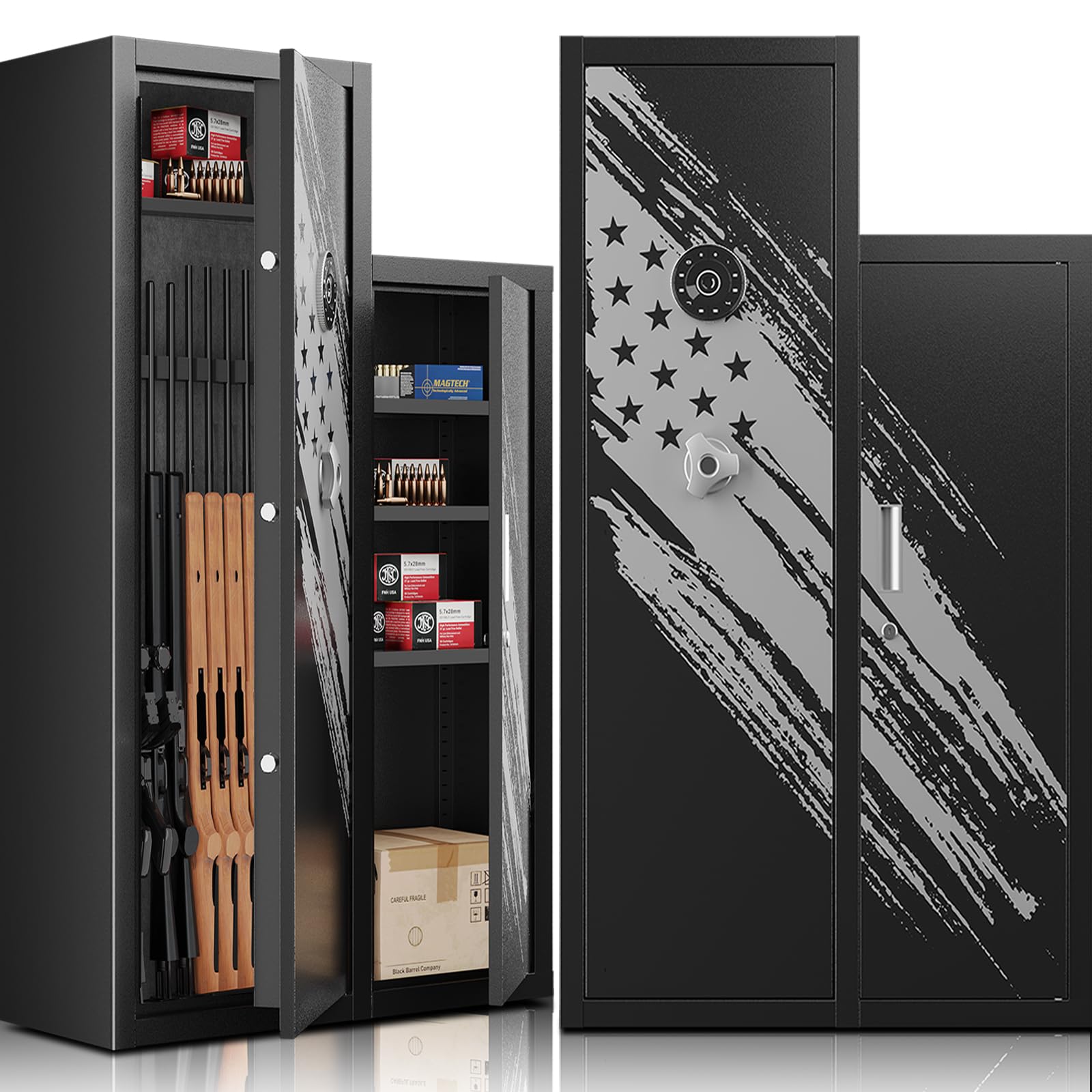 Amazon.com: KAER [𝟐𝟎𝟐𝟒 𝐔𝐩𝐠𝐫𝐚𝐝𝐞𝐝] 8-12 Rifle Gun Safe, Home Safes for ...