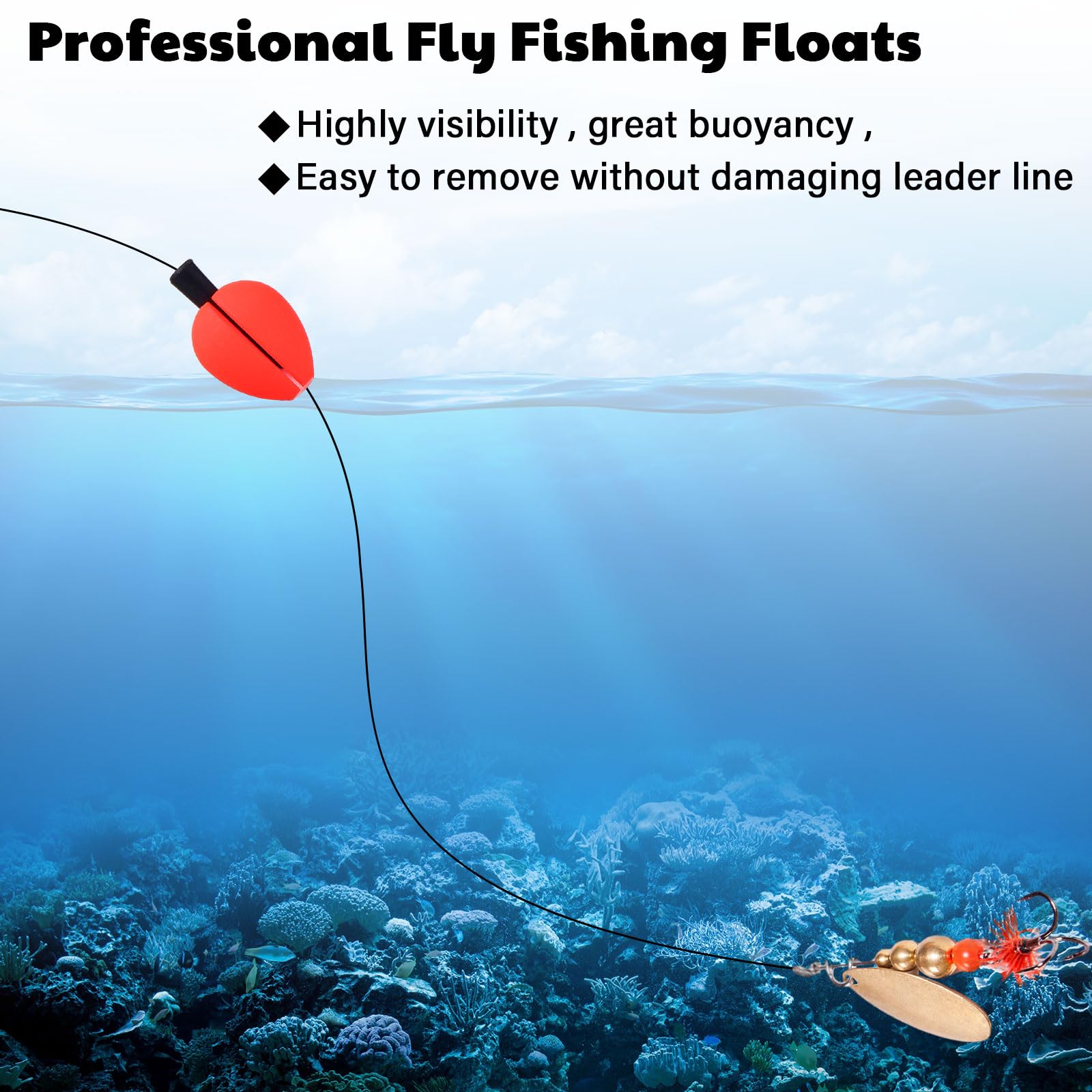Snapklik.com : ShinyRelief 30 Pcs Trout Float Foam Teardrop Strike ...