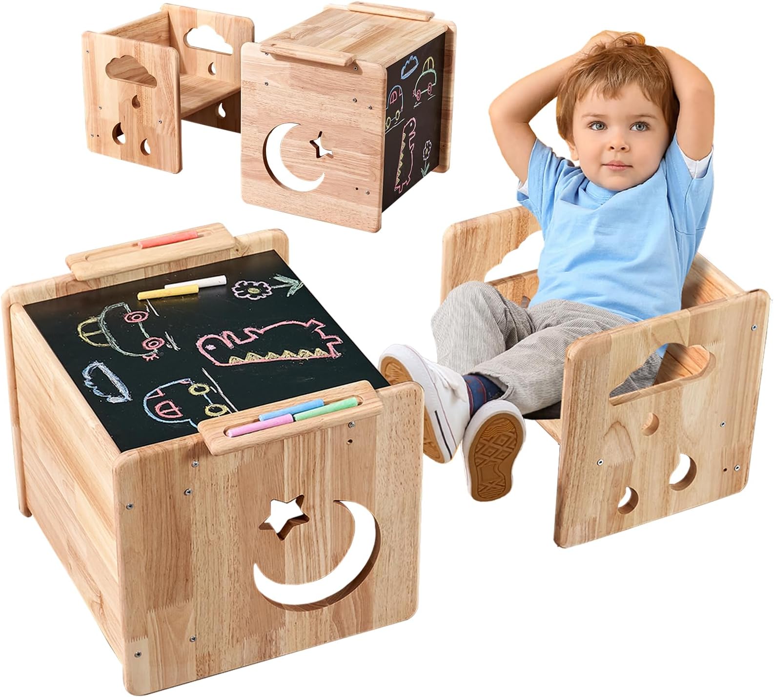 Amazon.com: LOAOL Montessori Weaning Table and Chair Set for Toddlers ...