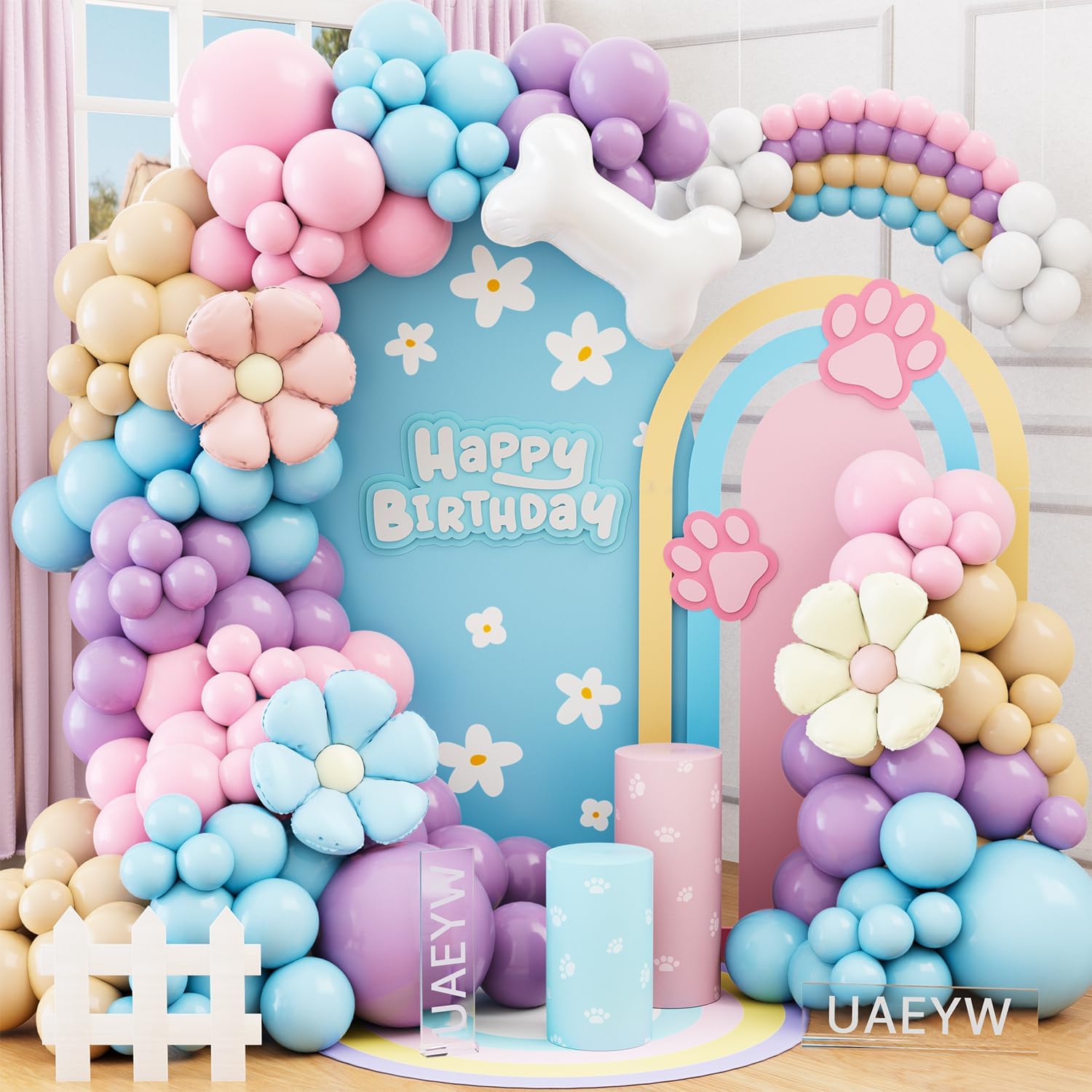 Amazon.com: Blue Balloon Arch Kit for Paw Dog Birthday Party ...