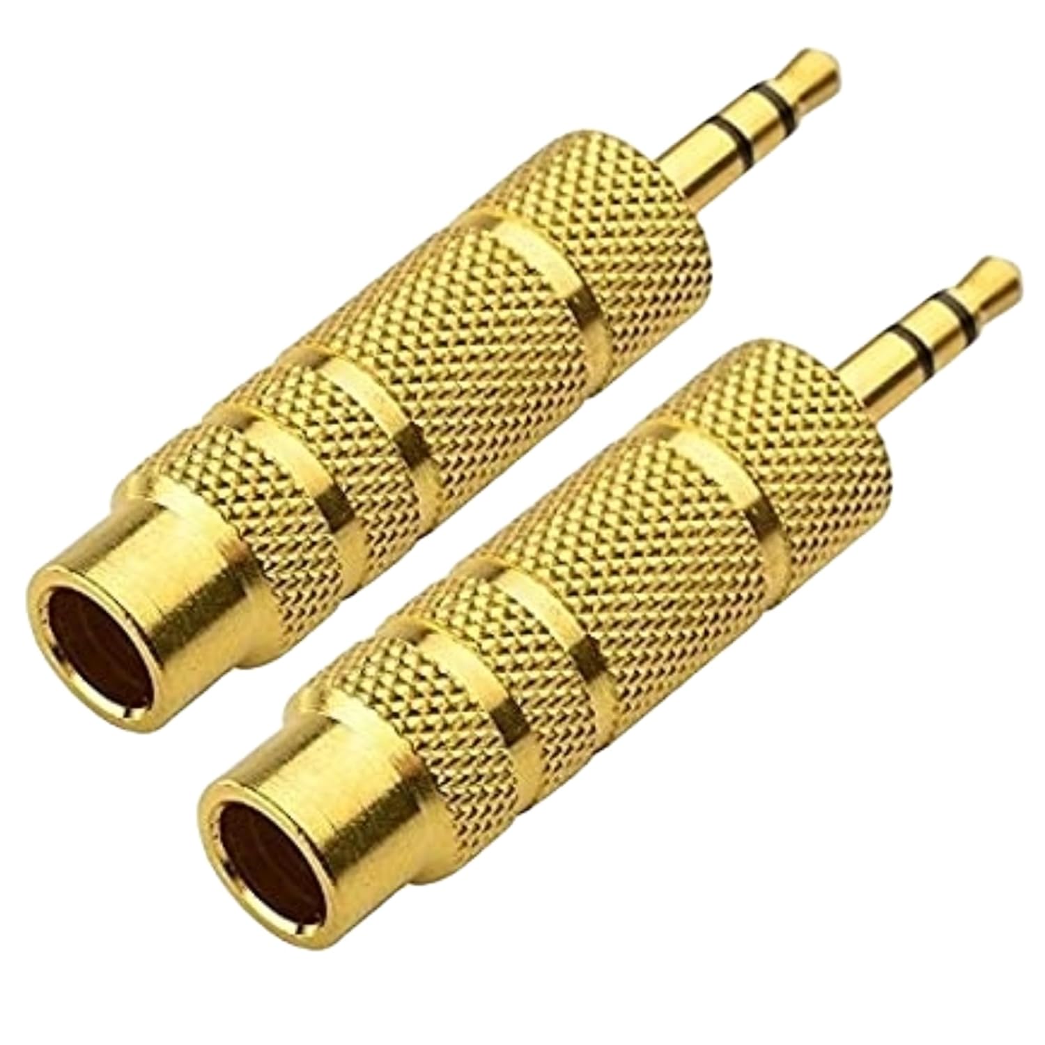 KartsHiTech® (Pack of 2 6.35mm Female Plug to 3.5mm Male Connector ...