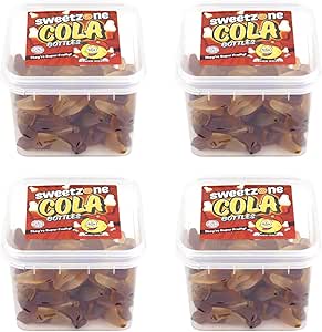 Sweetzone Mini Cola Bottles 170g - Pack of 4 Tubs of Sweets - Chewy ...
