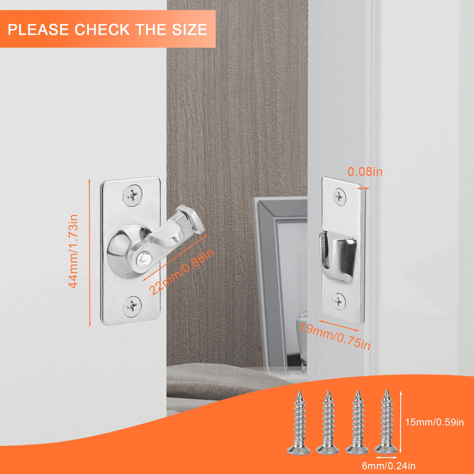Snapklik.com : KOVOSCH 2 Pack Screen Door Latch 90 Degree