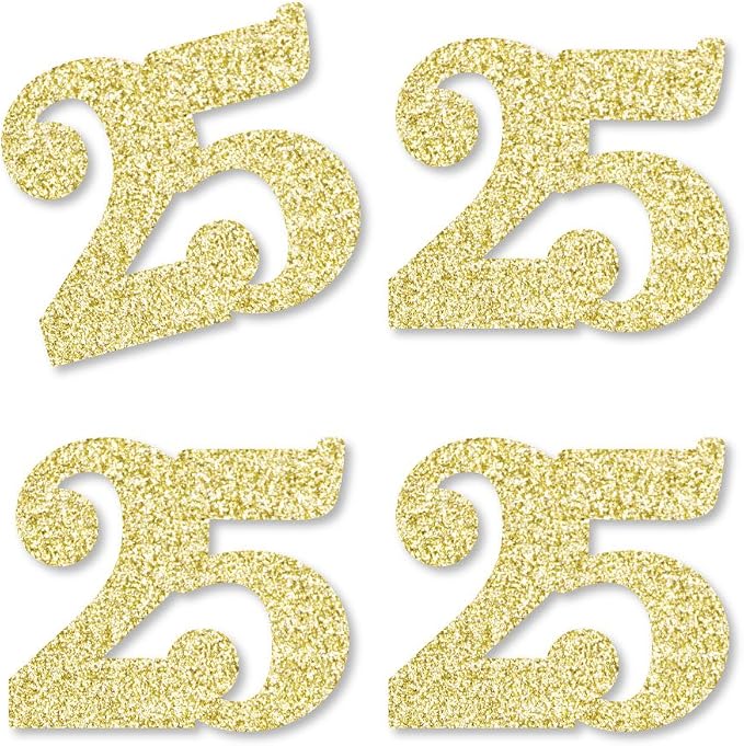 Amazon.com: Big Dot of Happiness Gold Glitter 25 - No-Mess Real Gold ...