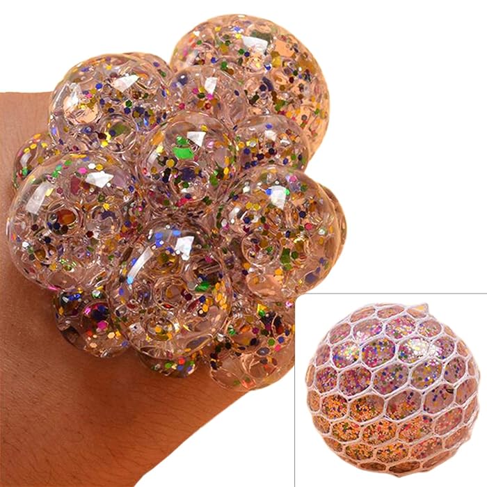Buy Soft Squishie Grape Mesh Ball Toys Relieve Stress Fidget Grape ...