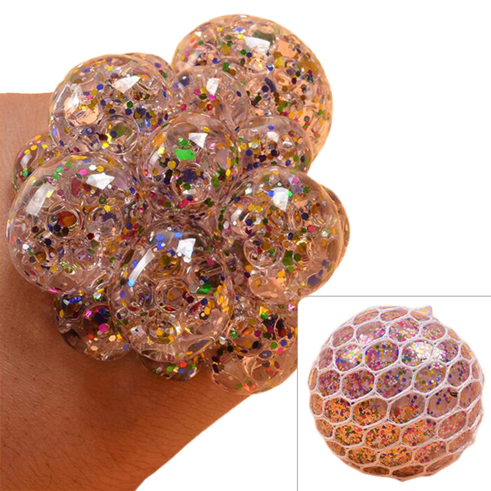 Buy Soft Squishie Grape Mesh Ball Toys Relieve Stress Fidget Grape ...