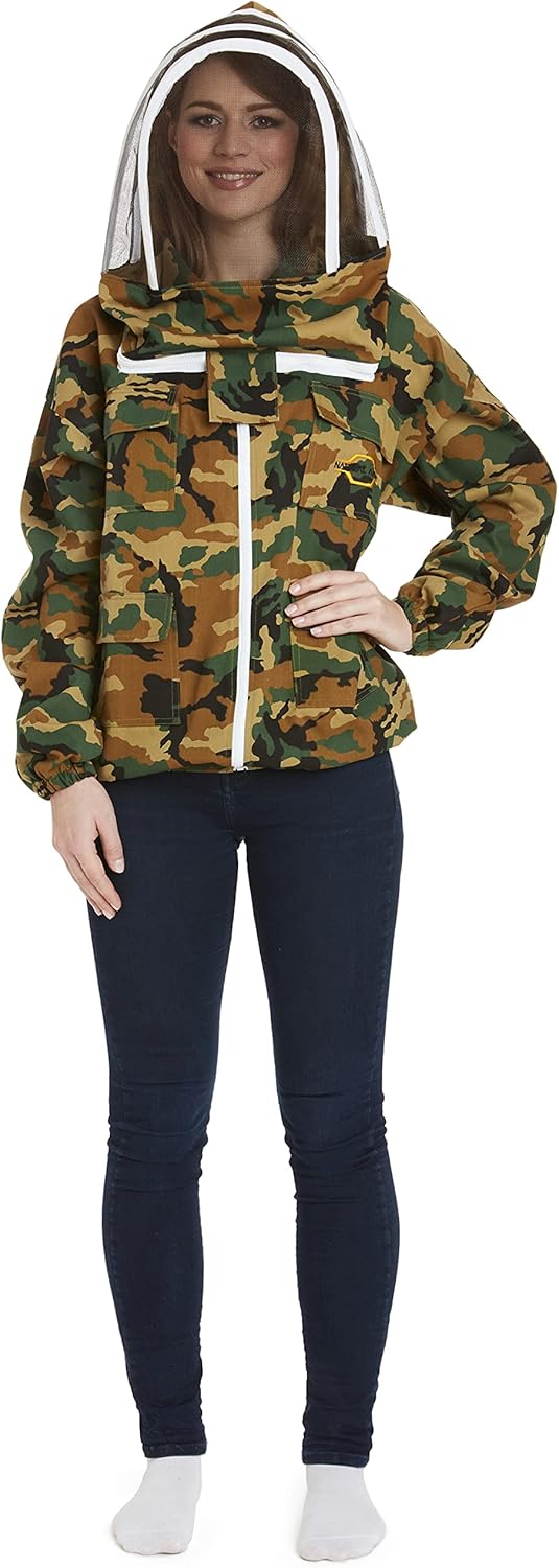 Amazon.com : Natural Apiary Apiarist Polycotton Jacket Includes 1 x Non ...