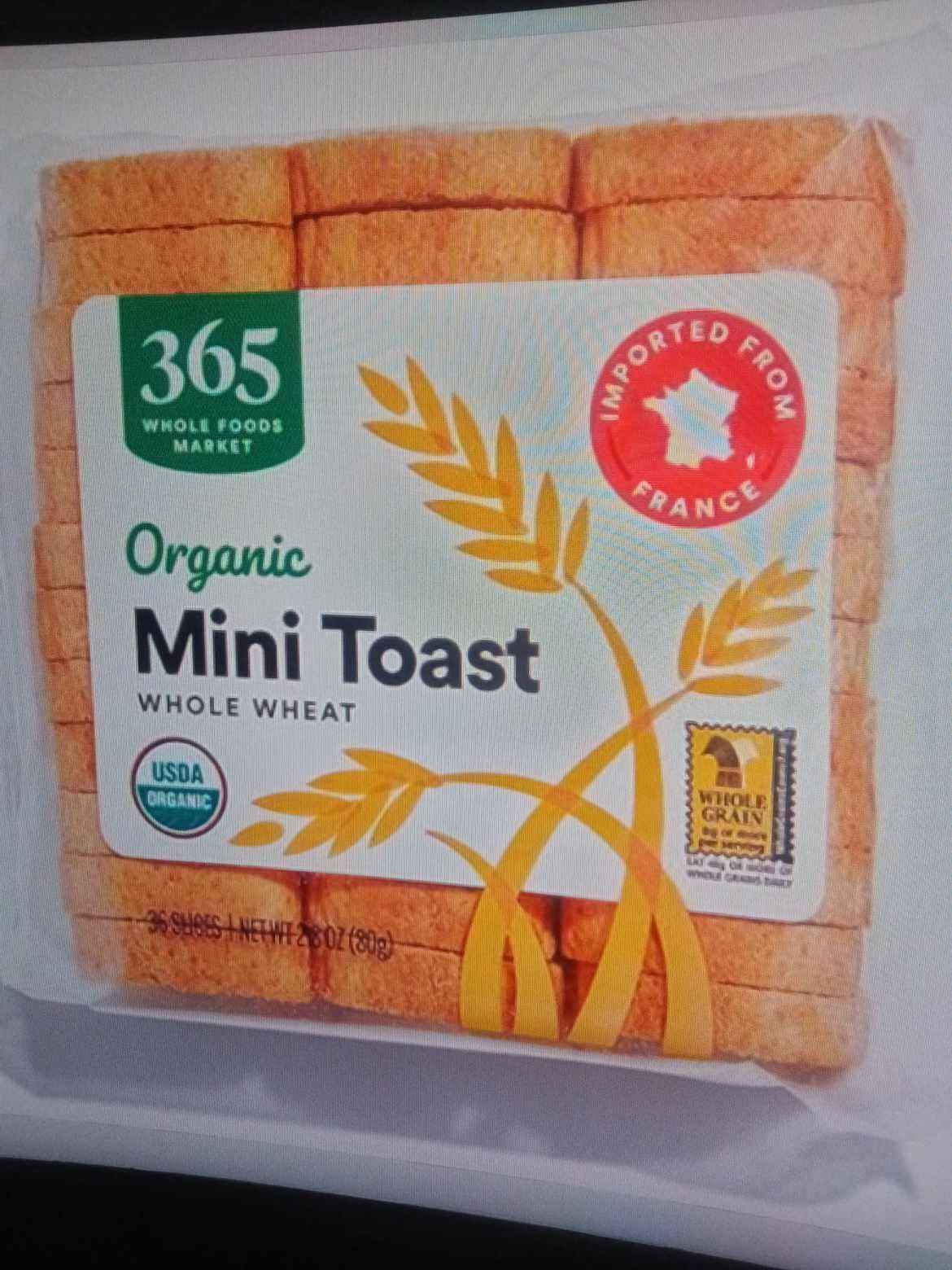 Amazon.com: 365 by Whole Foods Market, Toasts Mini Whole Wheat Organic ...