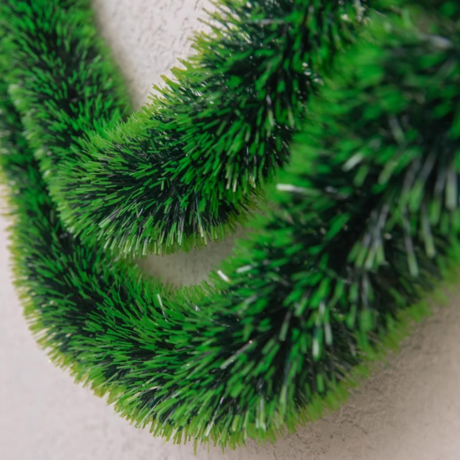 Snapklik.com : 50 FT/15M Dark Green Artificial Christmas Tinsel Garland ...