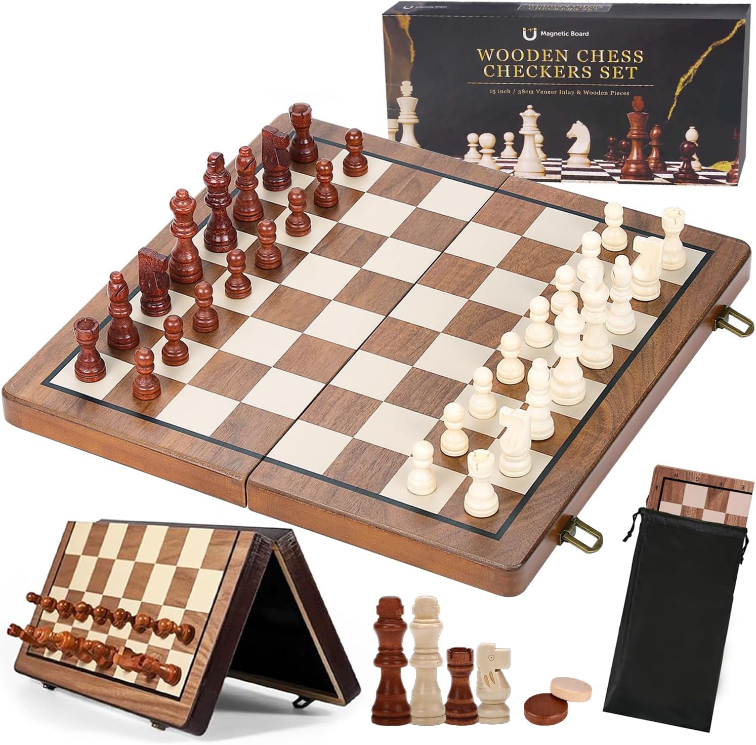 LPG Wooden Chinese Chess Set - 35 cm Foldable Board : Amazon.com.au ...