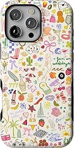 Amazon.com: Casely iPhone 16 Pro Case | All The Fun Things | Fun on Weekdays | Compatible with ...