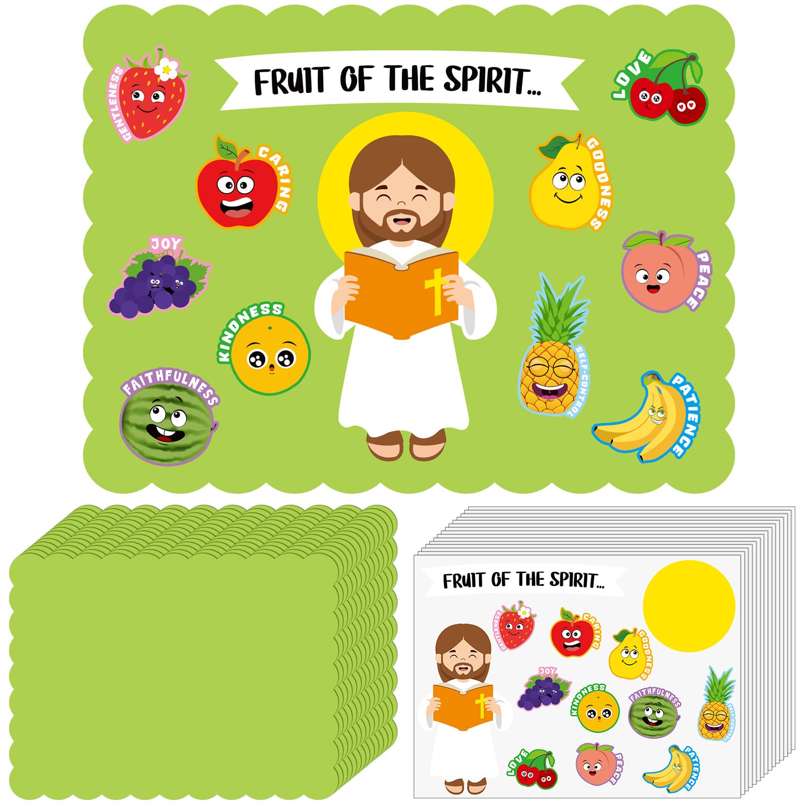 Amazon.com: Weekgrat 24 Sets Fruit of The Spirit Craft Kits for Kids ...