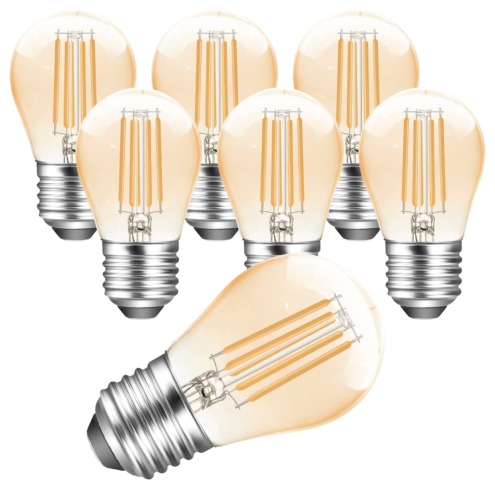 Poinivo E27 LED-lamp, 4W dimbare G45 Vintage Edison-lamp, 2700K warm ...
