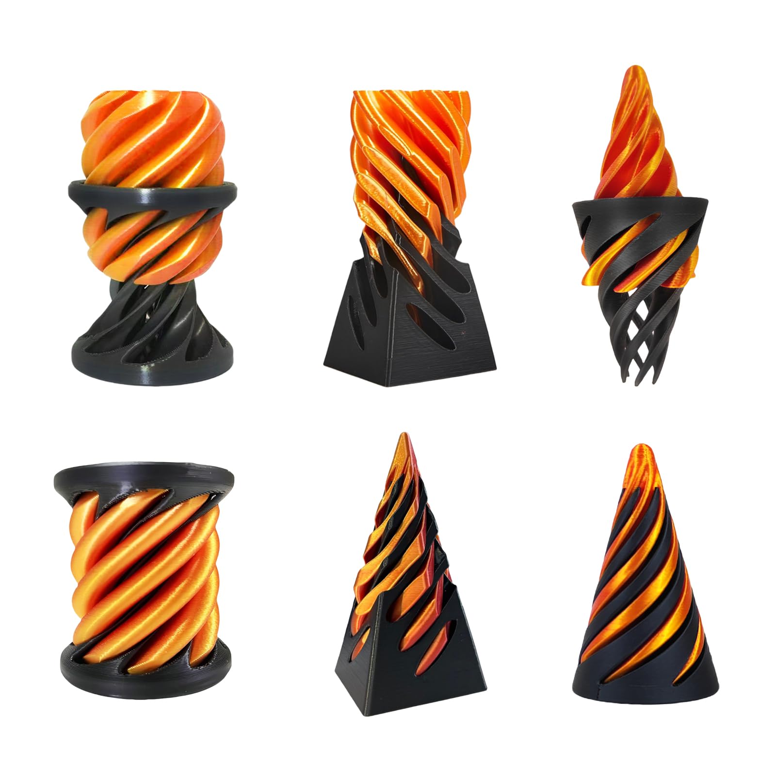 Amazon.com: 3D Printed Impossible Pyramid Passthrough Sculpture, Cone ...