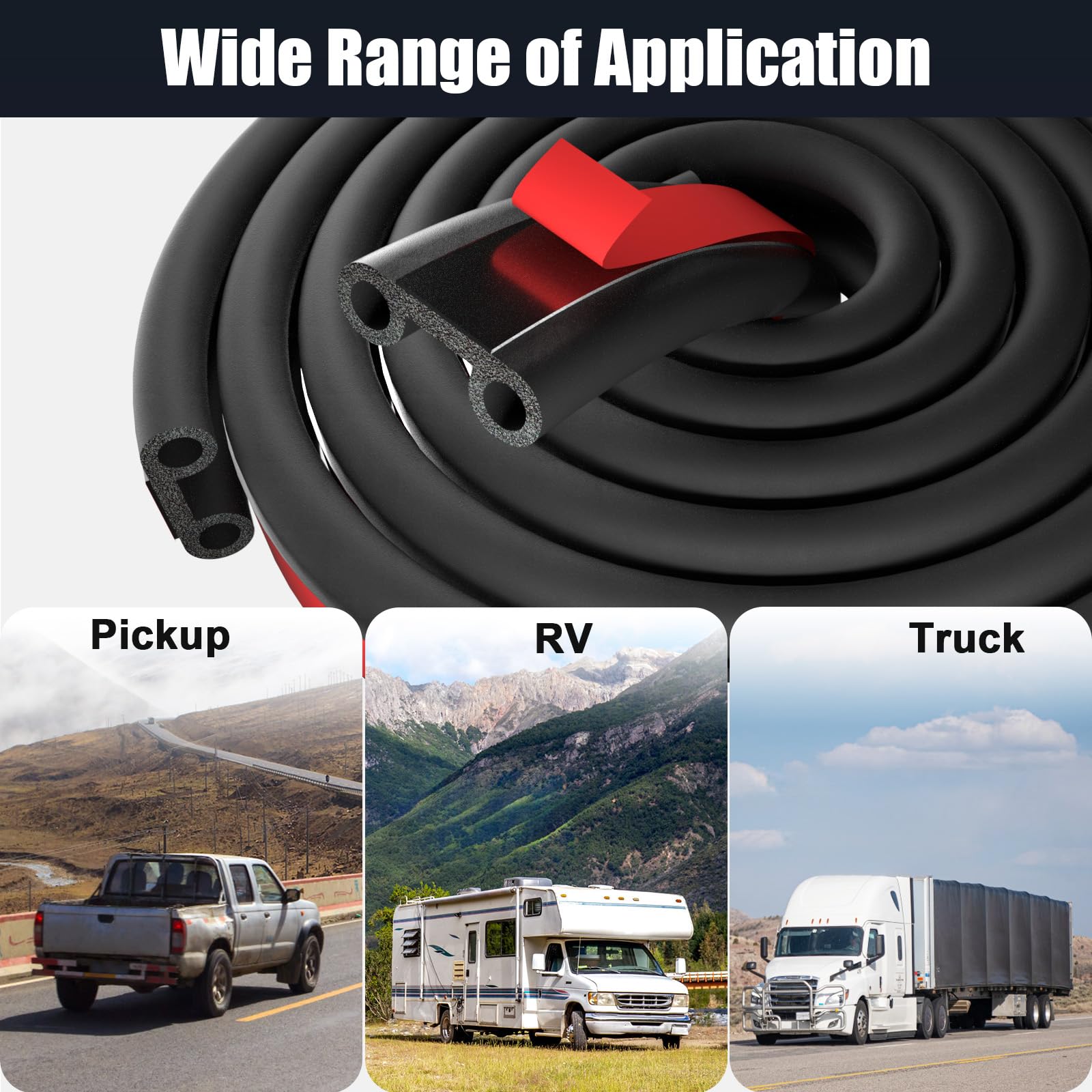 Snapklik.com : Tailgate Seal Kit Rubber Adhesive - Hzetuu 39.7-Feet ...