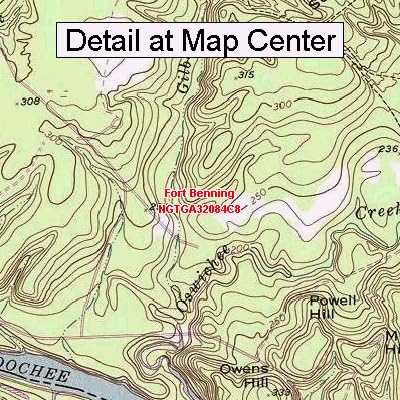 Amazon.com : USGS Topographic Quadrangle Map - Fort Benning, Georgia ...