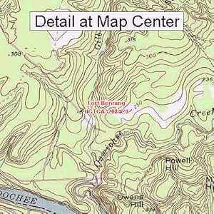 Amazon.com : USGS Topographic Quadrangle Map - Fort Benning, Georgia ...