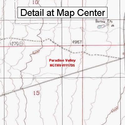 Amazon.com : USGS Topographic Quadrangle Map - Paradise Valley, Nevada ...