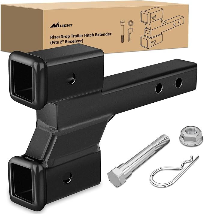 Amazon.com: Nilight Trailer Dual Hitch Extender for 2 Inch Receiver ...