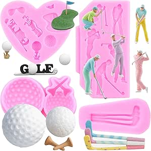 Amazon.com: Mujiang Golf Fondant Molds Golf Balls Silicone Mold Golfs ...