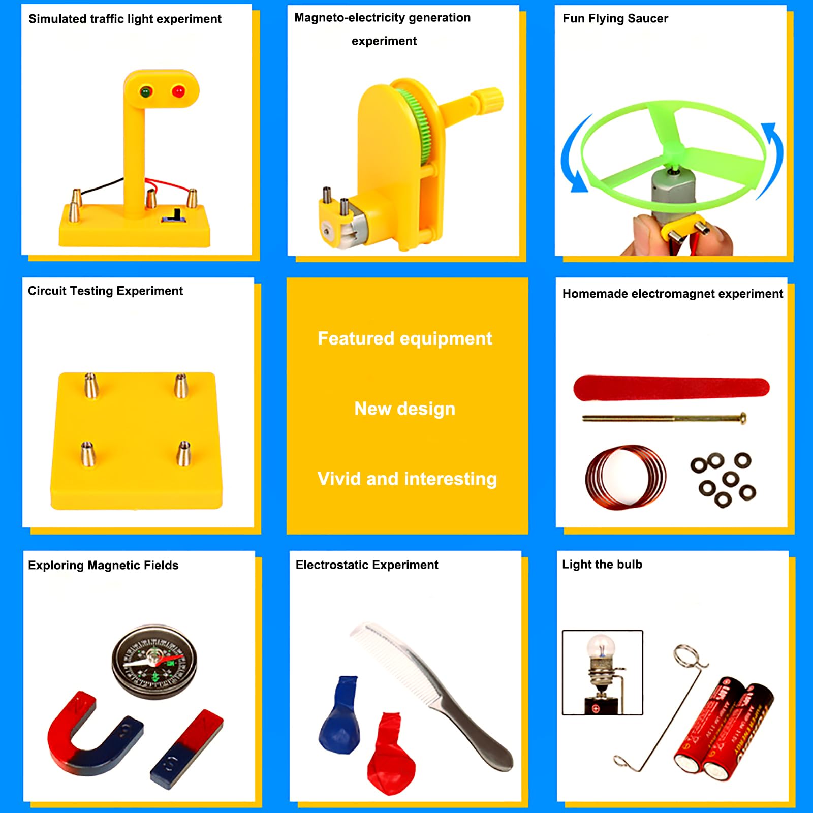 Snapklik.com : Electric Snap Circuit Kit For Kids Physics Lab Magnet ...