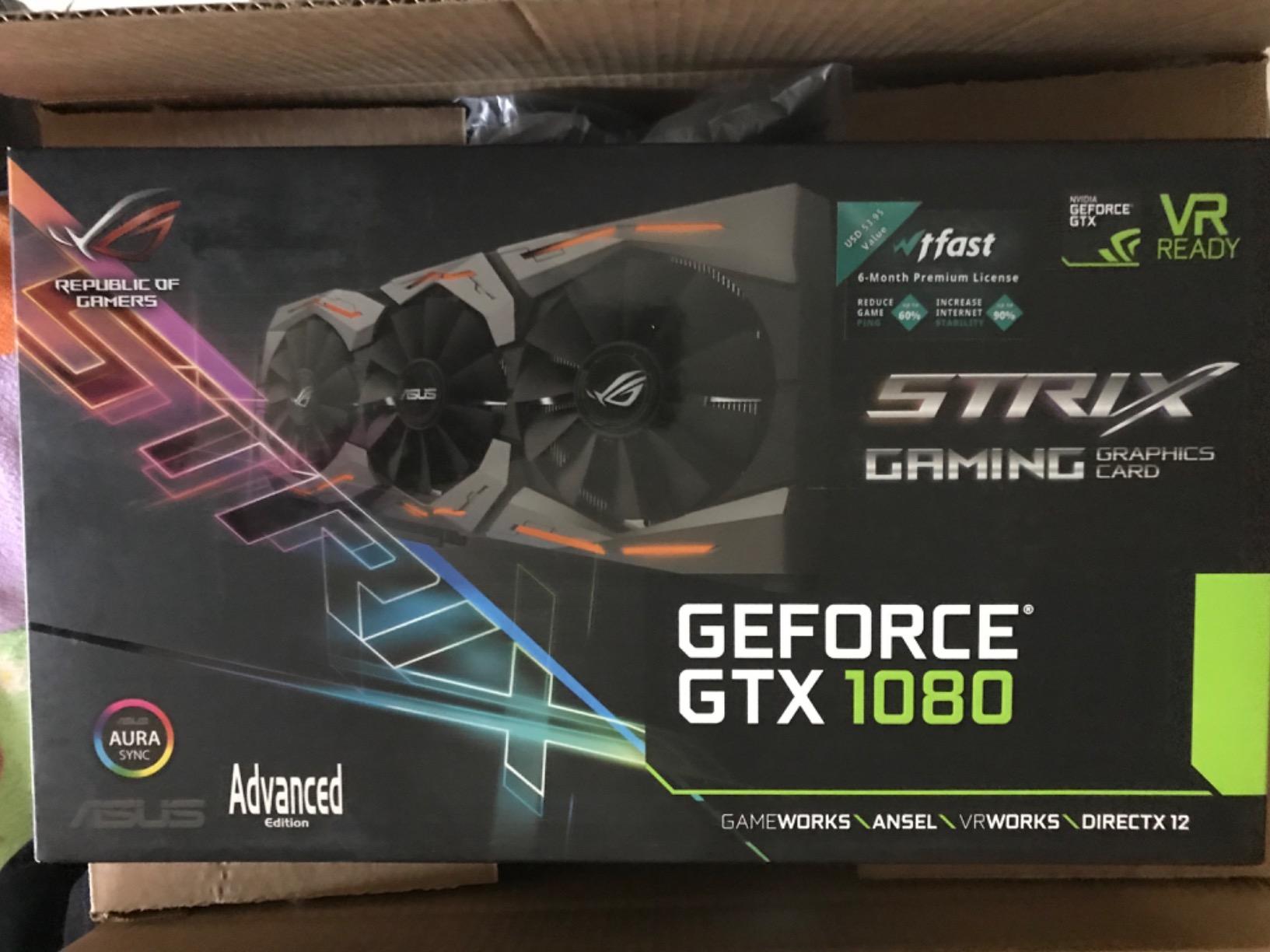 ASUS STRIX-GTX1080-A8G-GAMING Graphic Card GeForce GTX 1080 8GB ...