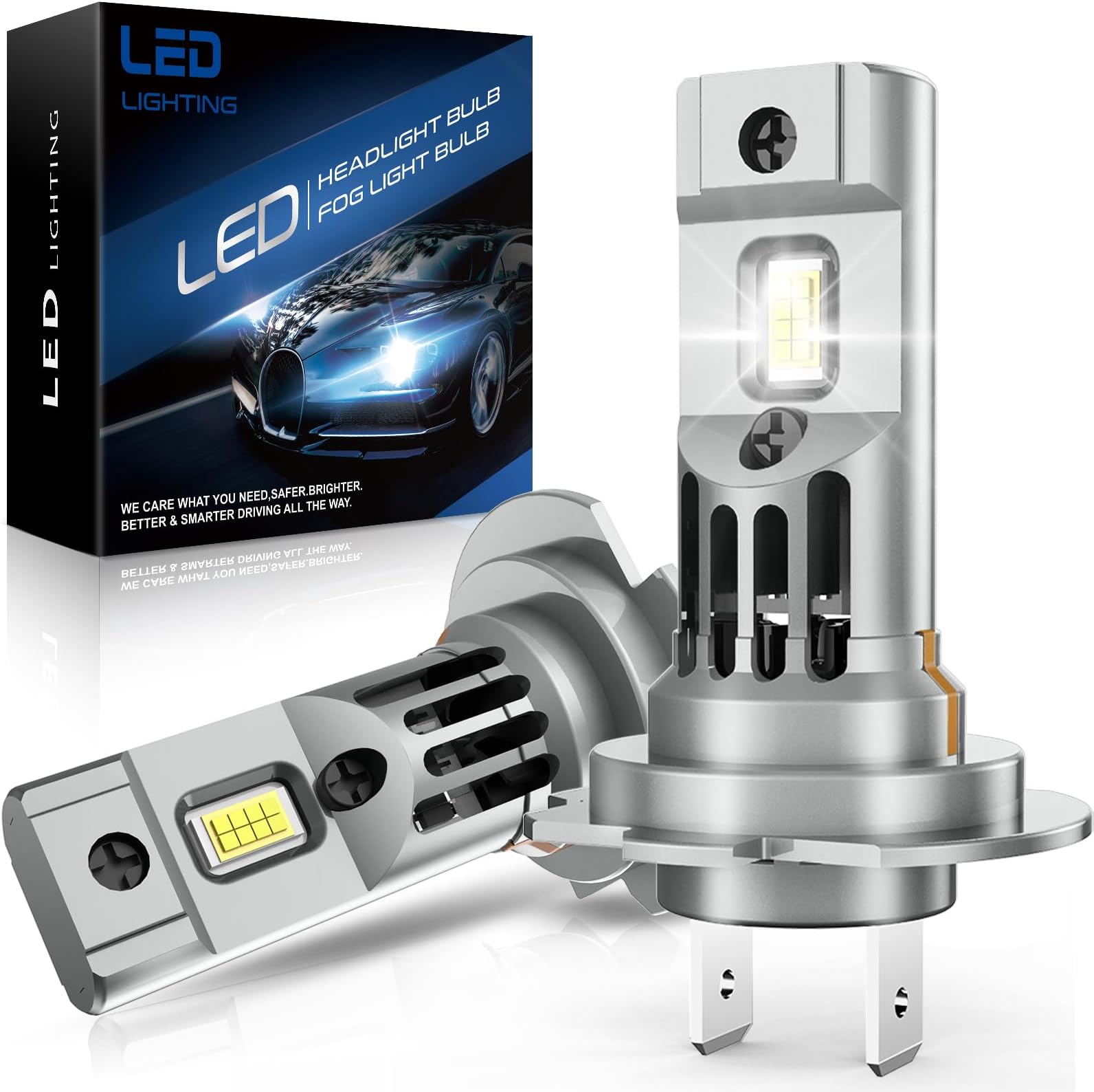 SHINYY H7 LED Headlight Bulbs 22000LM, 2023 New 12V 6500K White Canbus ...