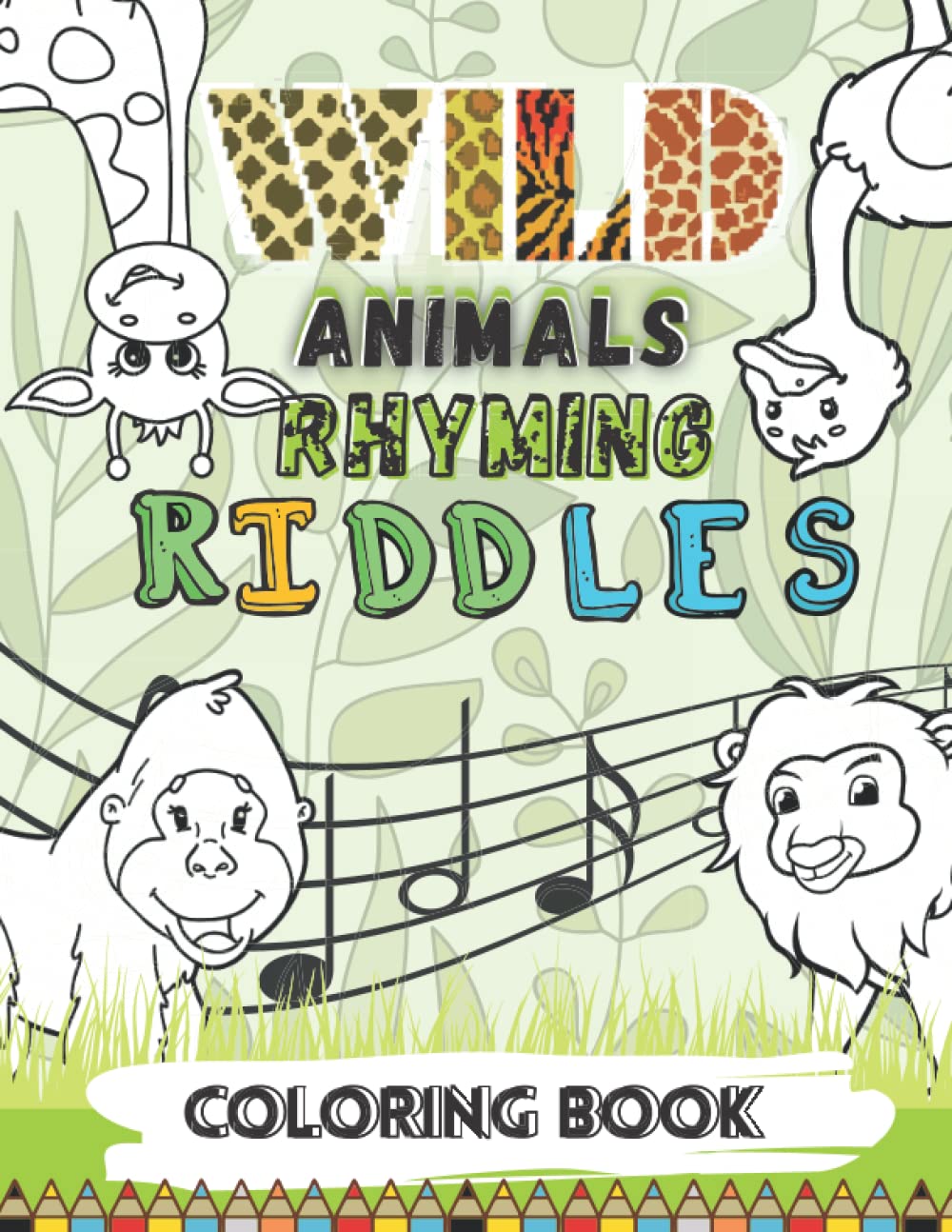 Buy Wild Animals Rhyming Riddles Coloring Book: 20 Unique Riddles of ...