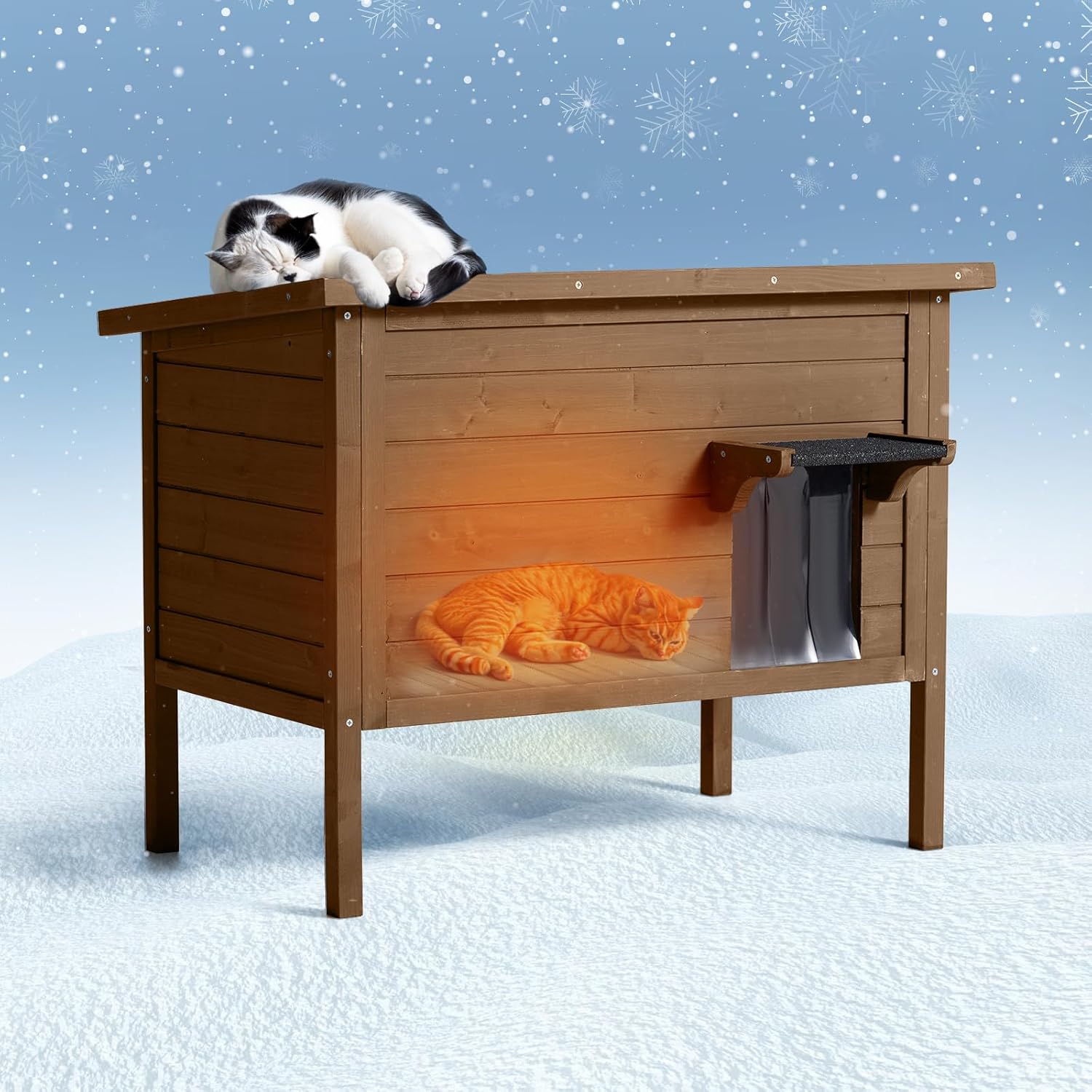 Amazon.com : Ciokea Outdoor Cat House Weatherproof,Feral Cat House ...