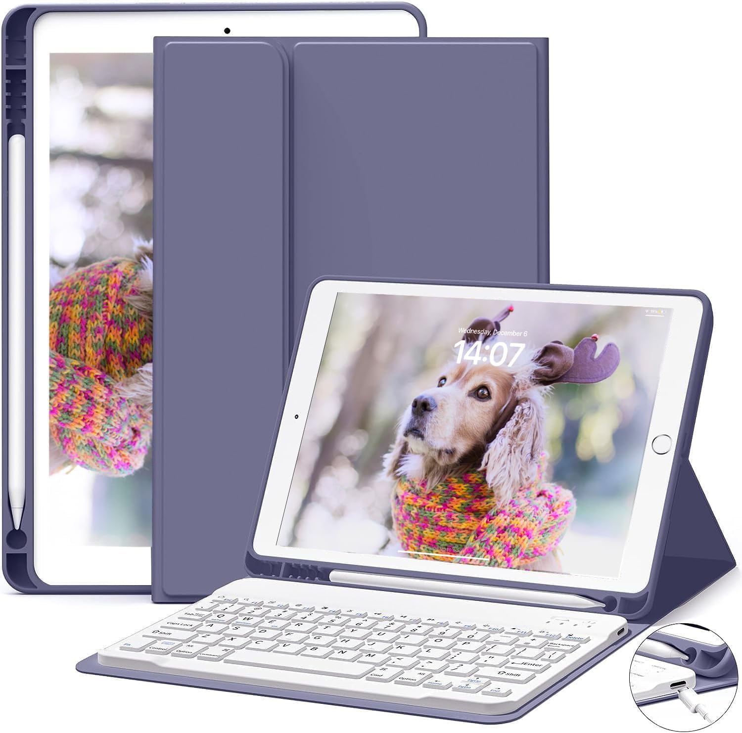 Amazon.com: MoKo Universal Tablet Case with Keyboard for 9",9.7",10.1 ...