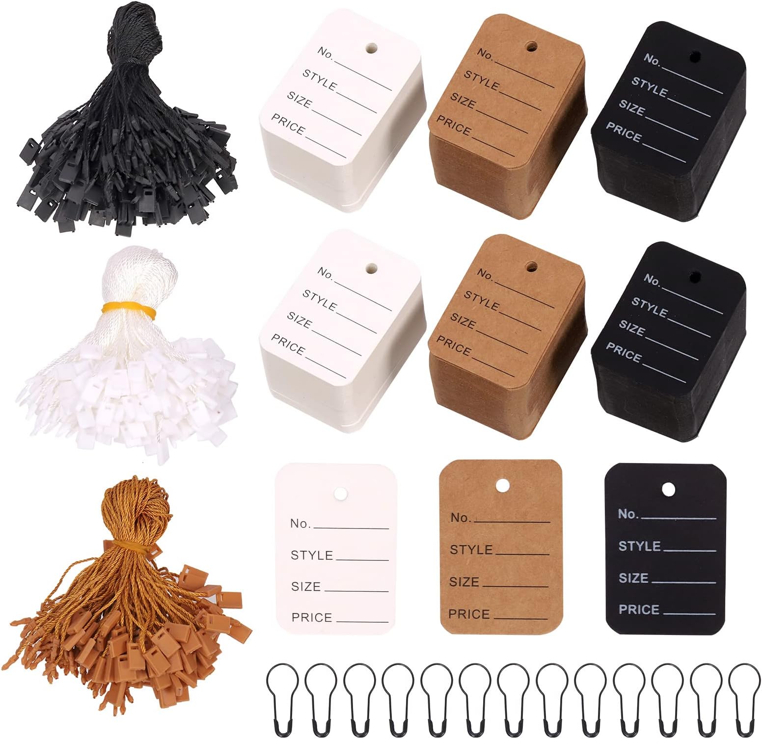 Amazon.com : Keadic 1700Pcs Pre-Printed Clothing Price Tag and Hang Tag ...